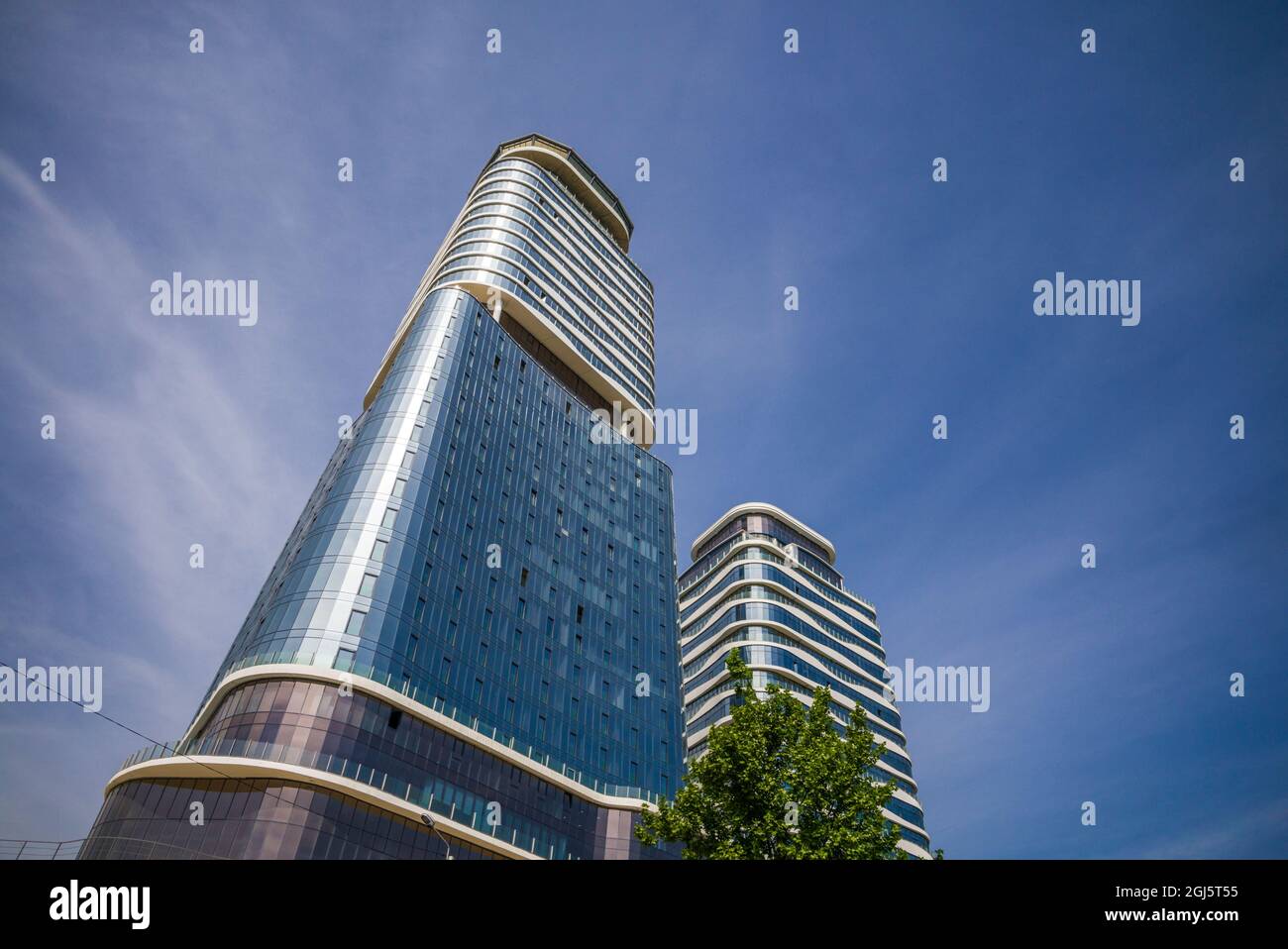 Georgia, Tbilisi. High-rise building, King David Center Stock Photo - Alamy
