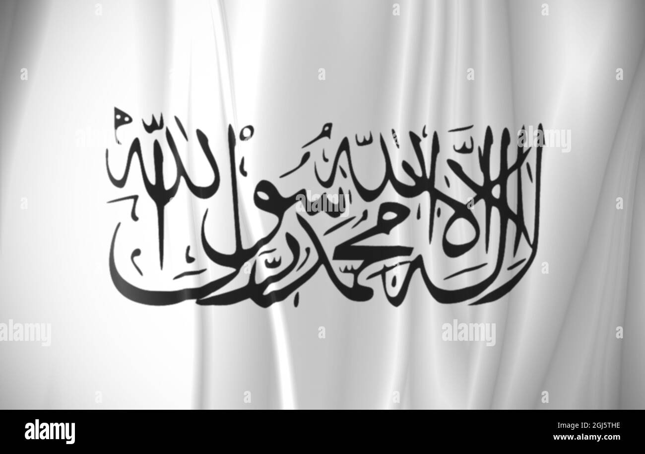 Afghanistan Taliban flag illustration Stock Photo - Alamy