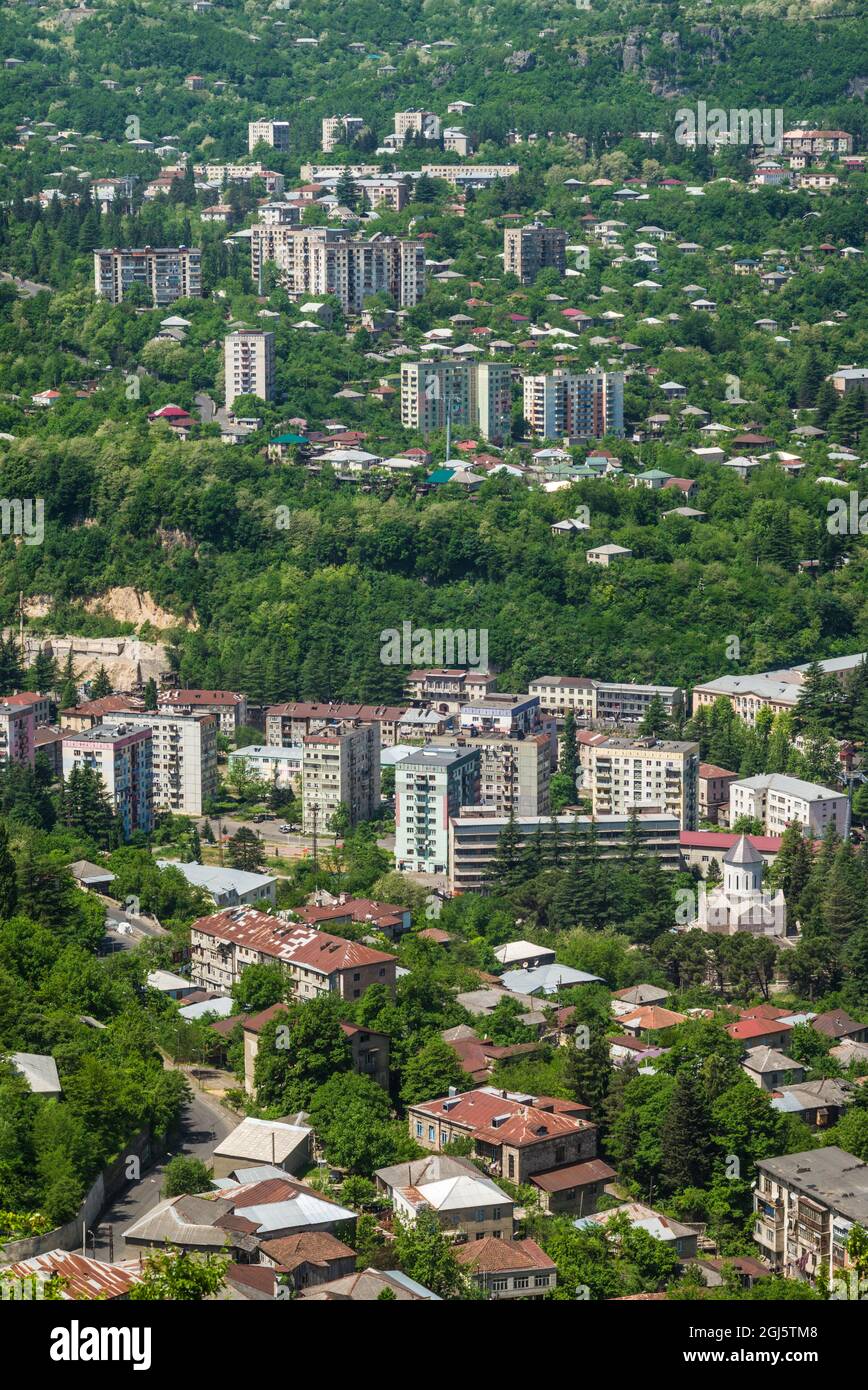 Georgia, Chiatura. City view from mining cable car Stock Photo - Alamy