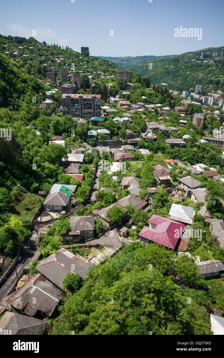Georgia, Chiatura. City view from mining cable car Stock Photo - Alamy