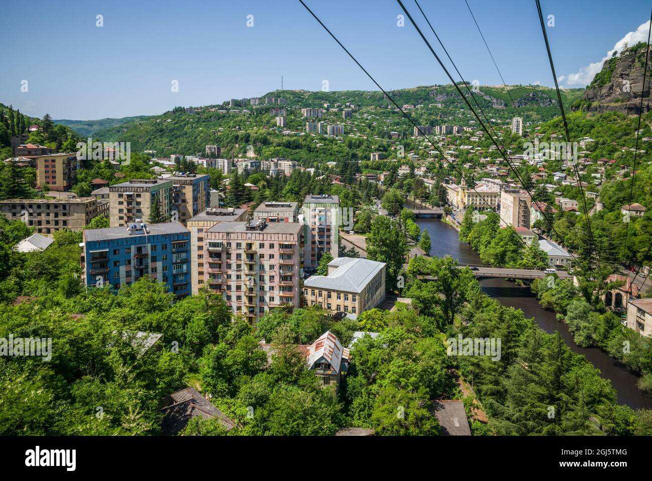 Georgia, Chiatura. City view from mining cable car Stock Photo - Alamy