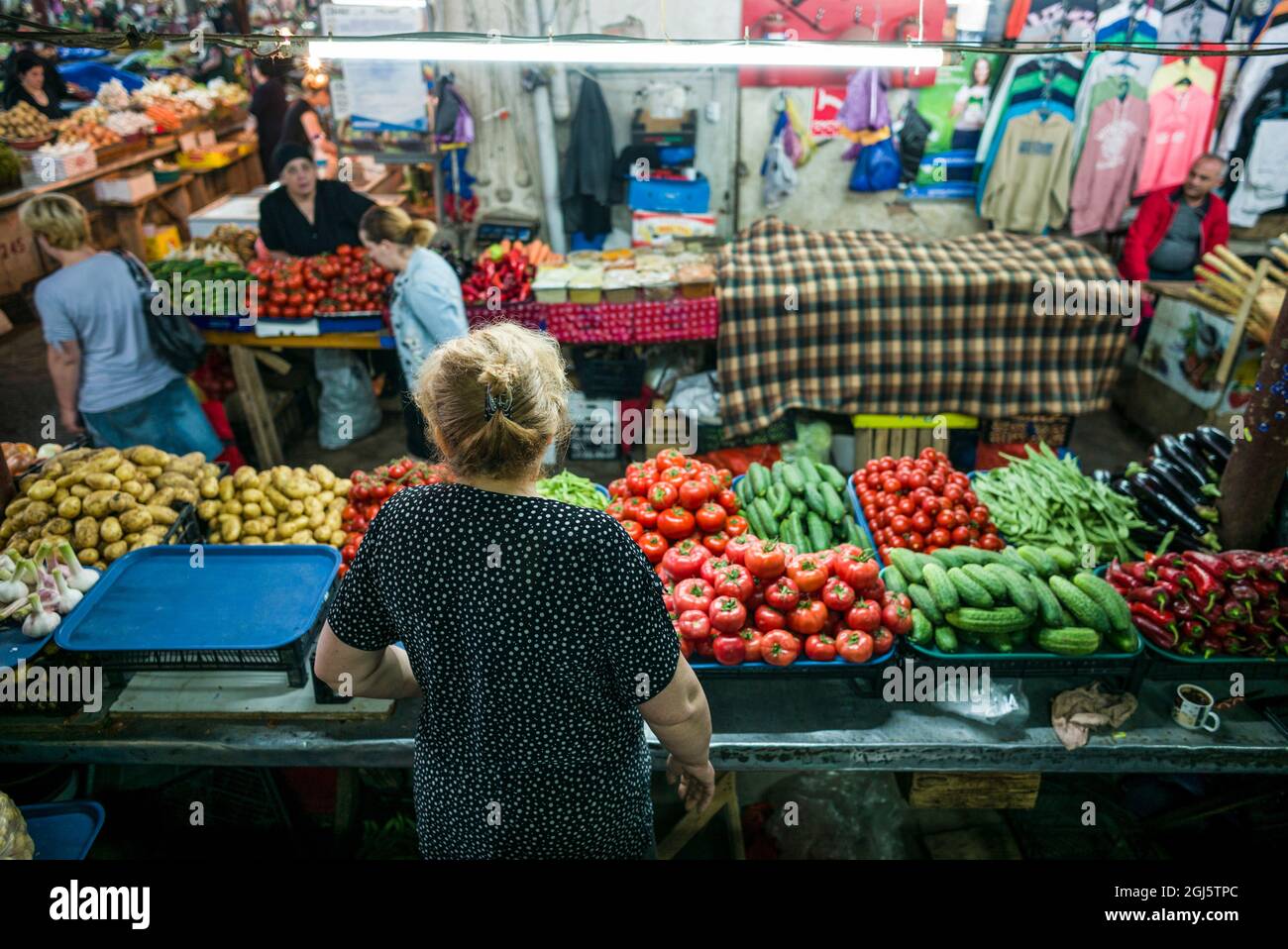 Georgia, Kutaisi Market interior Stock Photo - Alamy