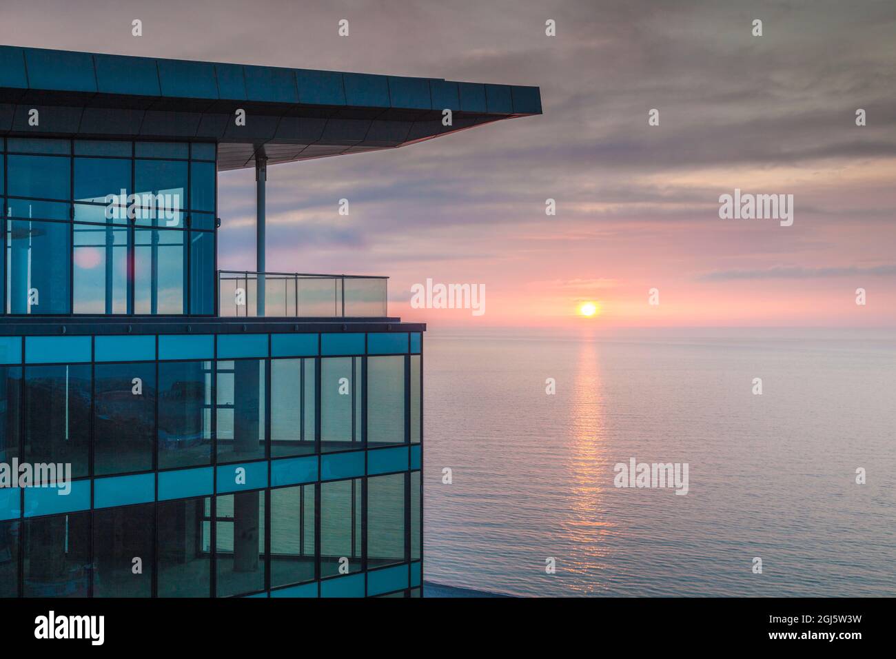 Georgia, Batumi. Building roof deck at sunset Stock Photo - Alamy