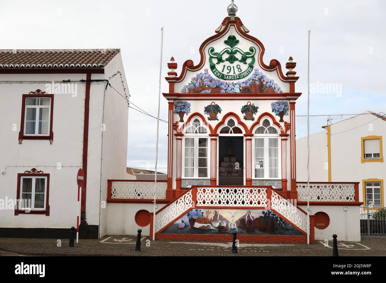 The Imperio church of Sao Sebastiao, Terceira island, Azores Stock ...