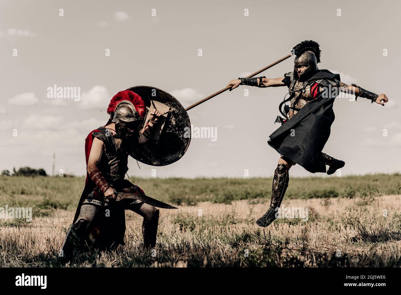 Greek Warriors Fighting