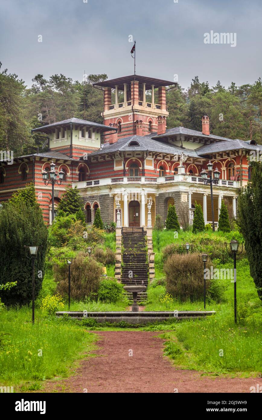 Georgia, Borjomi-Likani. Famous mineral water resort, Romanov Palace ...