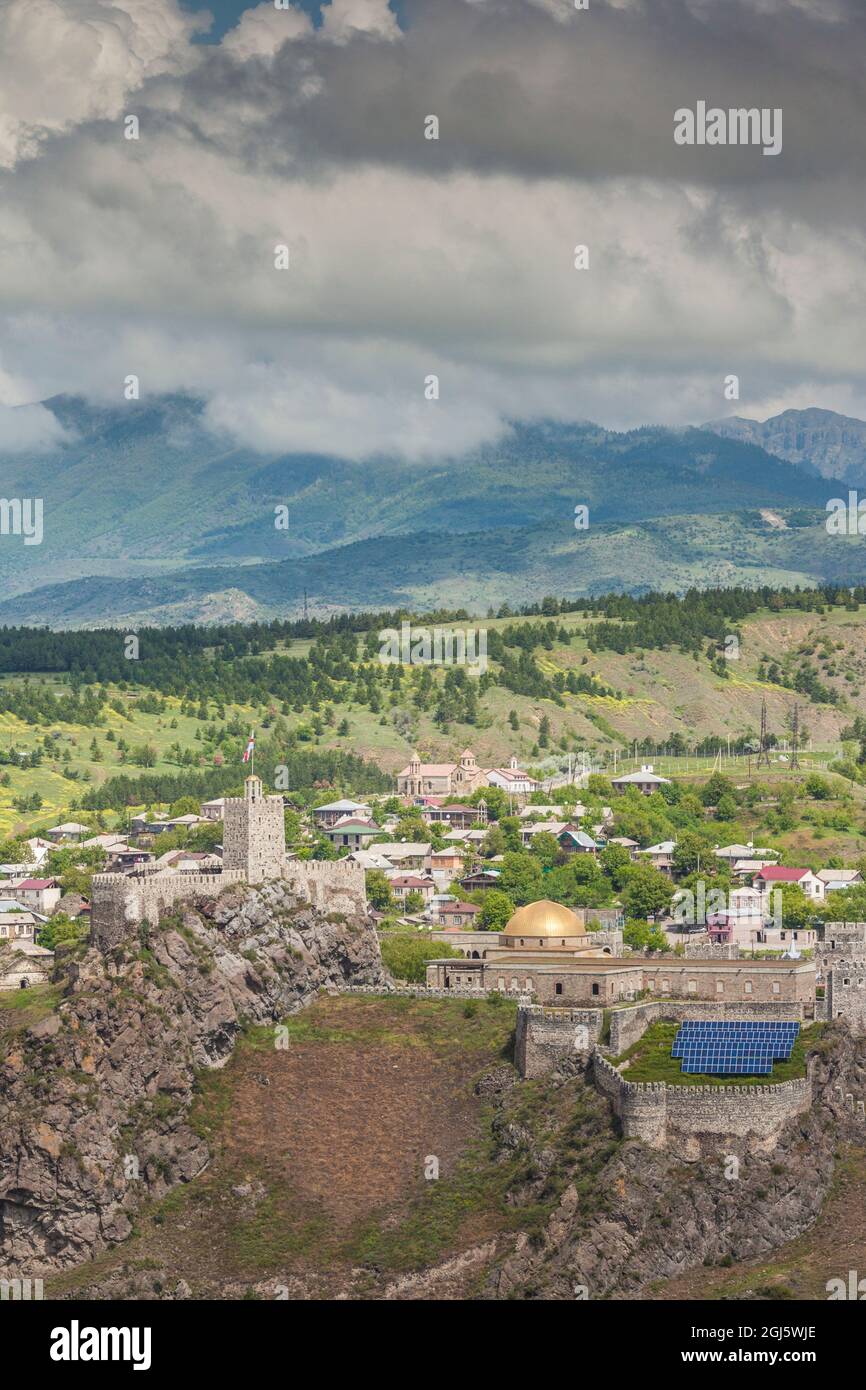 Georgia, Akhaltsikhe. Town view with Rabati Fortress Stock Photo - Alamy