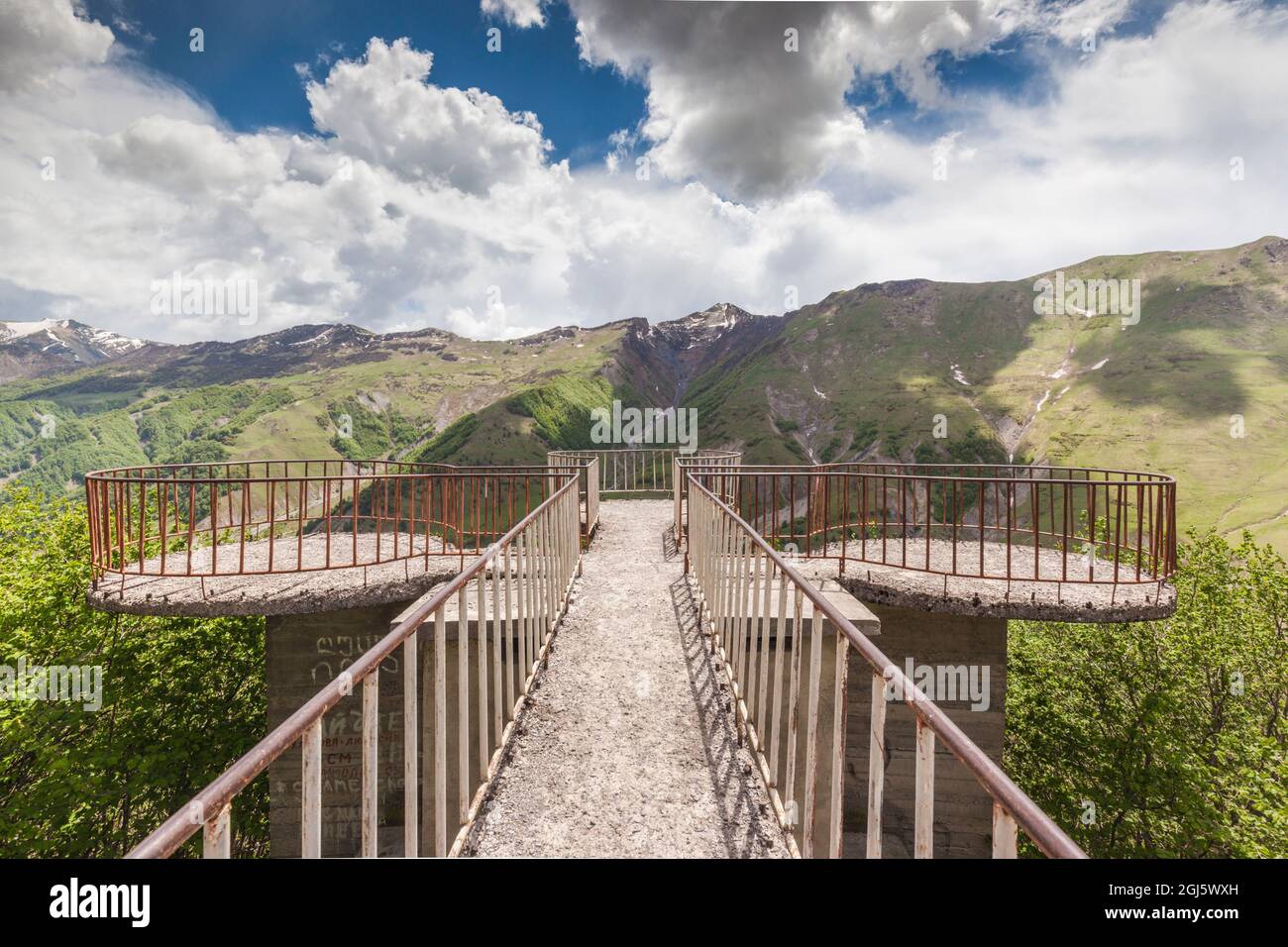 Georgia, Georgian Military Highway, Gudauri. Mountain viewpoint Stock ...