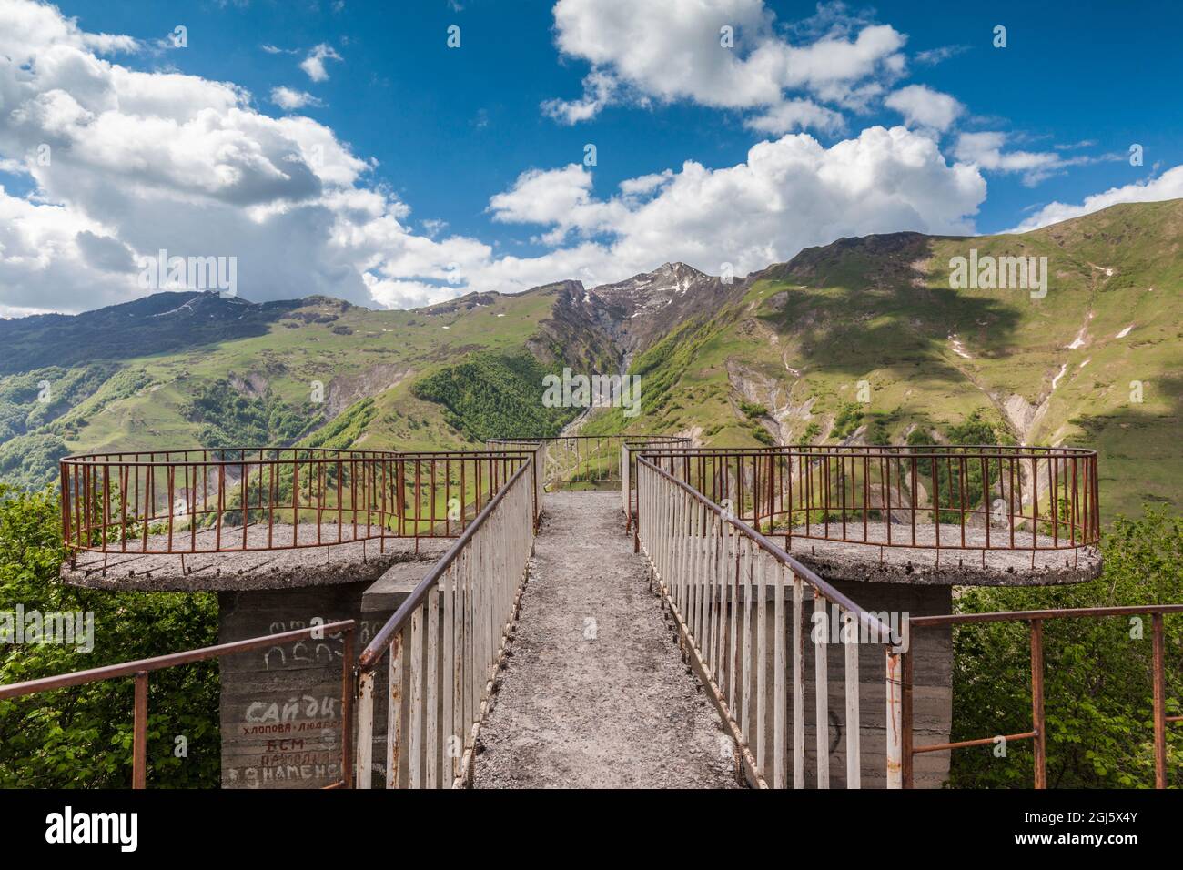 Georgia, Georgian Military Highway, Gudauri. Mountain viewpoint Stock ...