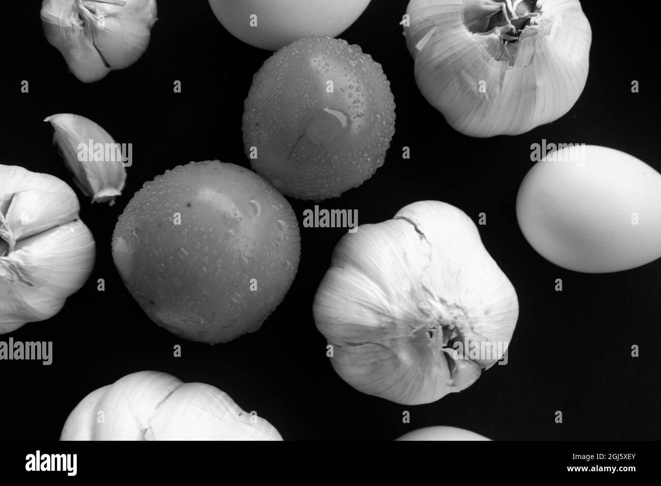 Garlic eggs Black and White Stock Photos & Images - Alamy