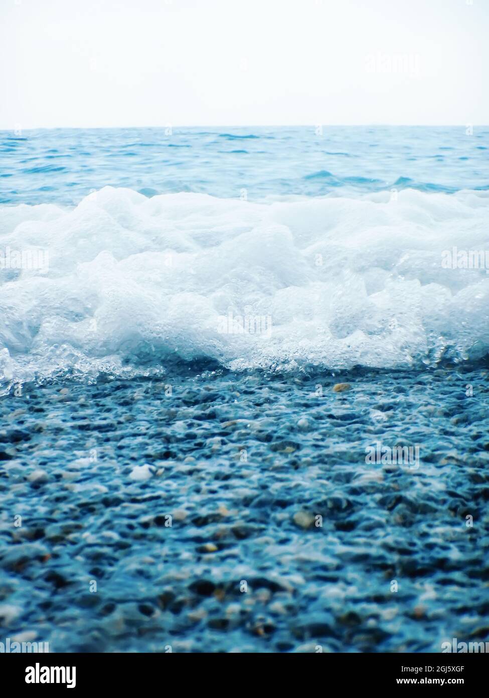 Soft Wave of Blue Ocean on Beach Background Stock Photo - Alamy