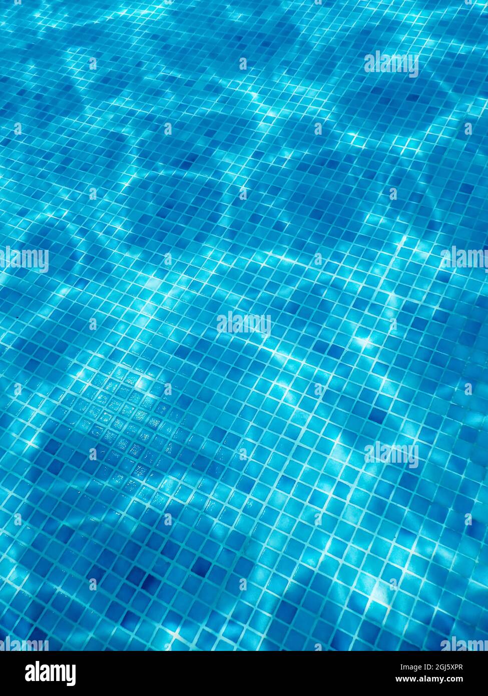 Underwater Swimming Pool Blue Tile, Water Ripples of Swimming Pool ...