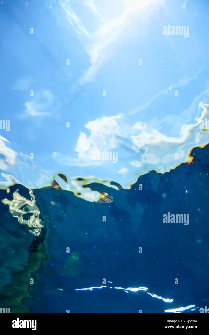 Water Surface Underwater, Swimming Pool Surface Water Background Stock ...