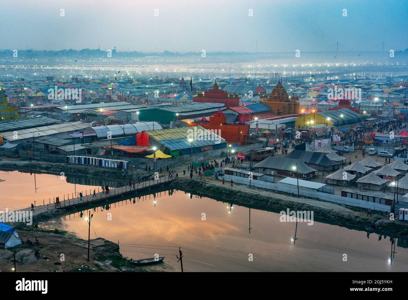 India, Uttar Pradesh, Allahabad, Prayagraj, Ardh Kumbh Mela. The ...