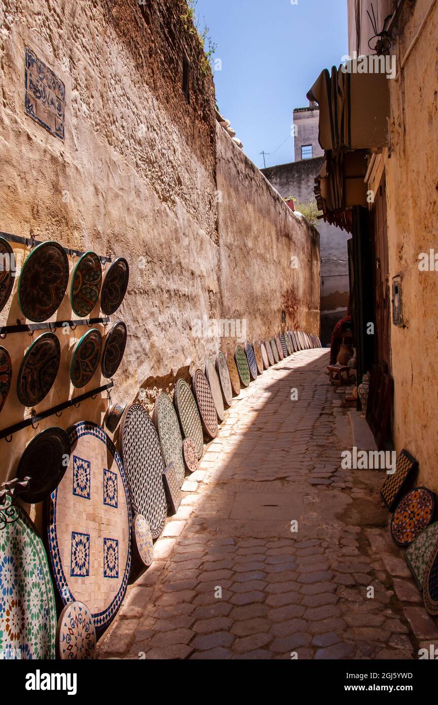 Street in the old town Fez in Morocco Stock Photo - Alamy