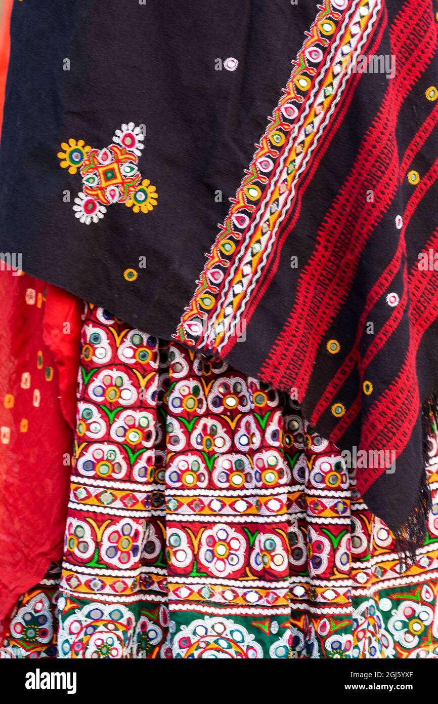 India, Gujarat, Bhuj, Great Rann of Kutch, Ahir Tribe. An example of ...