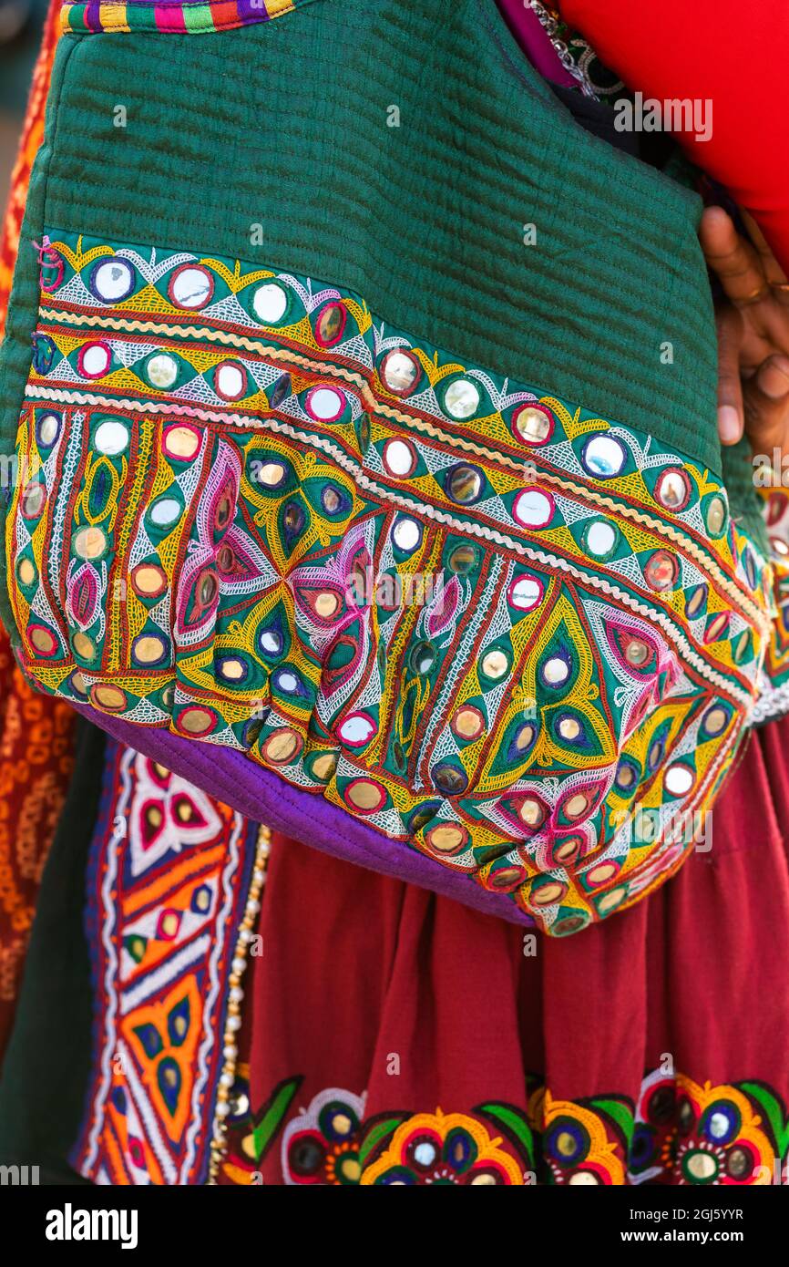 India, Gujarat, Bhuj, Great Rann of Kutch, Ahir Tribe. An example of ...