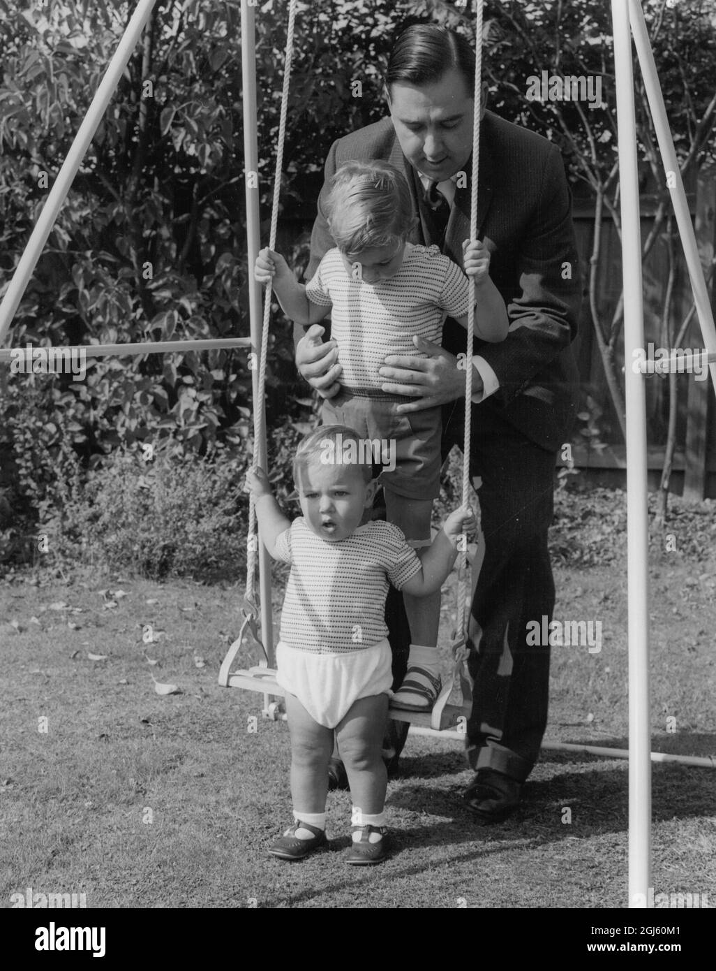 Colin Cowdrey with sons Christopher and Jeremy Colin playing on the ...