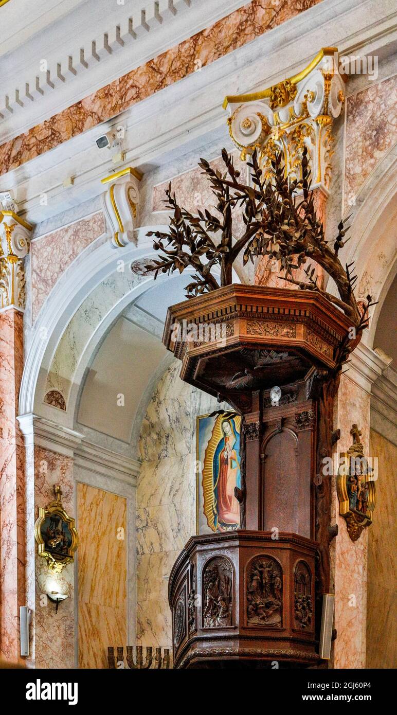 Israel, Joppa. Church of St. Peter pulpit Stock Photo - Alamy