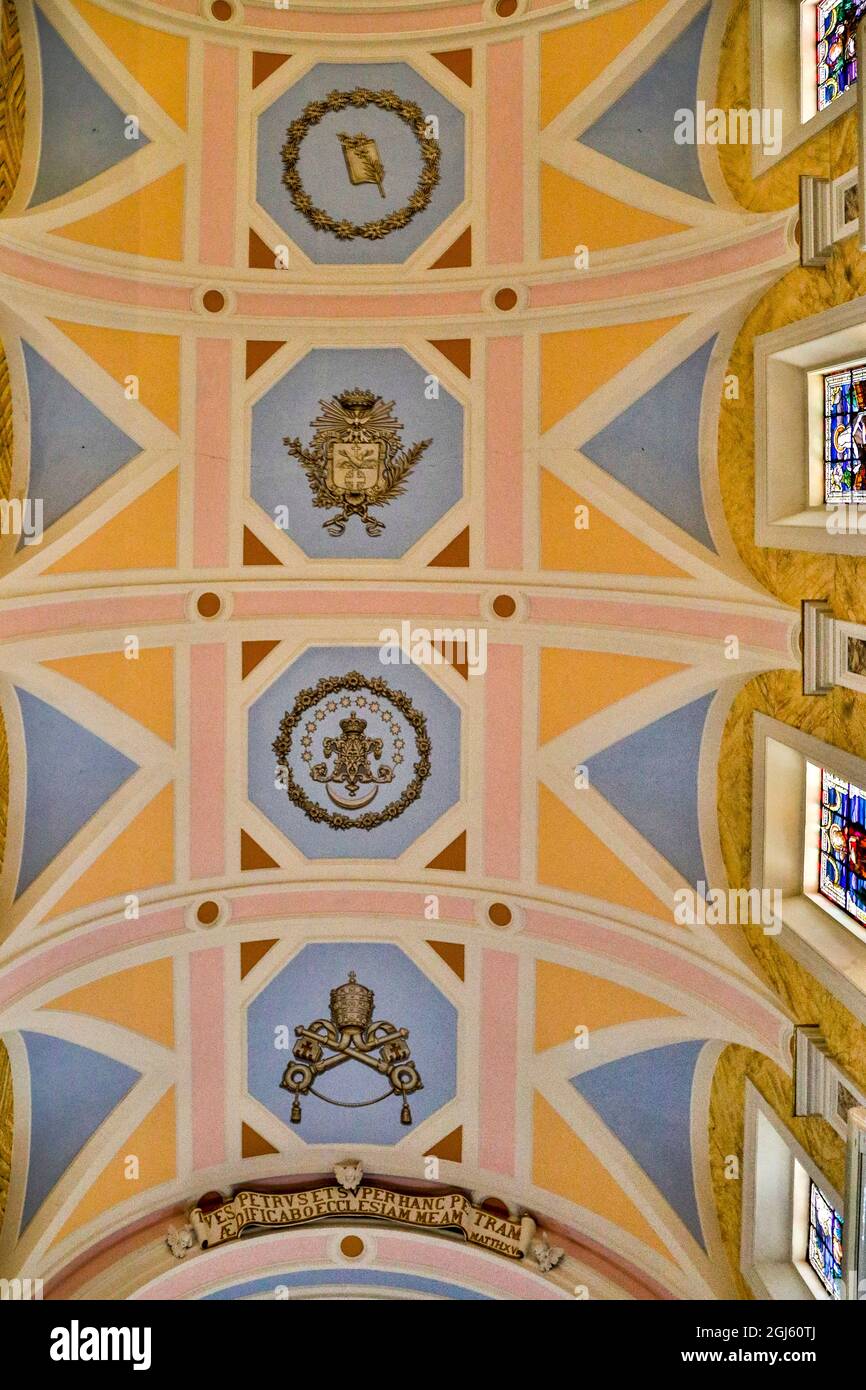 Israel, Joppa. Church of St. Peter, decorative ceiling Stock Photo - Alamy