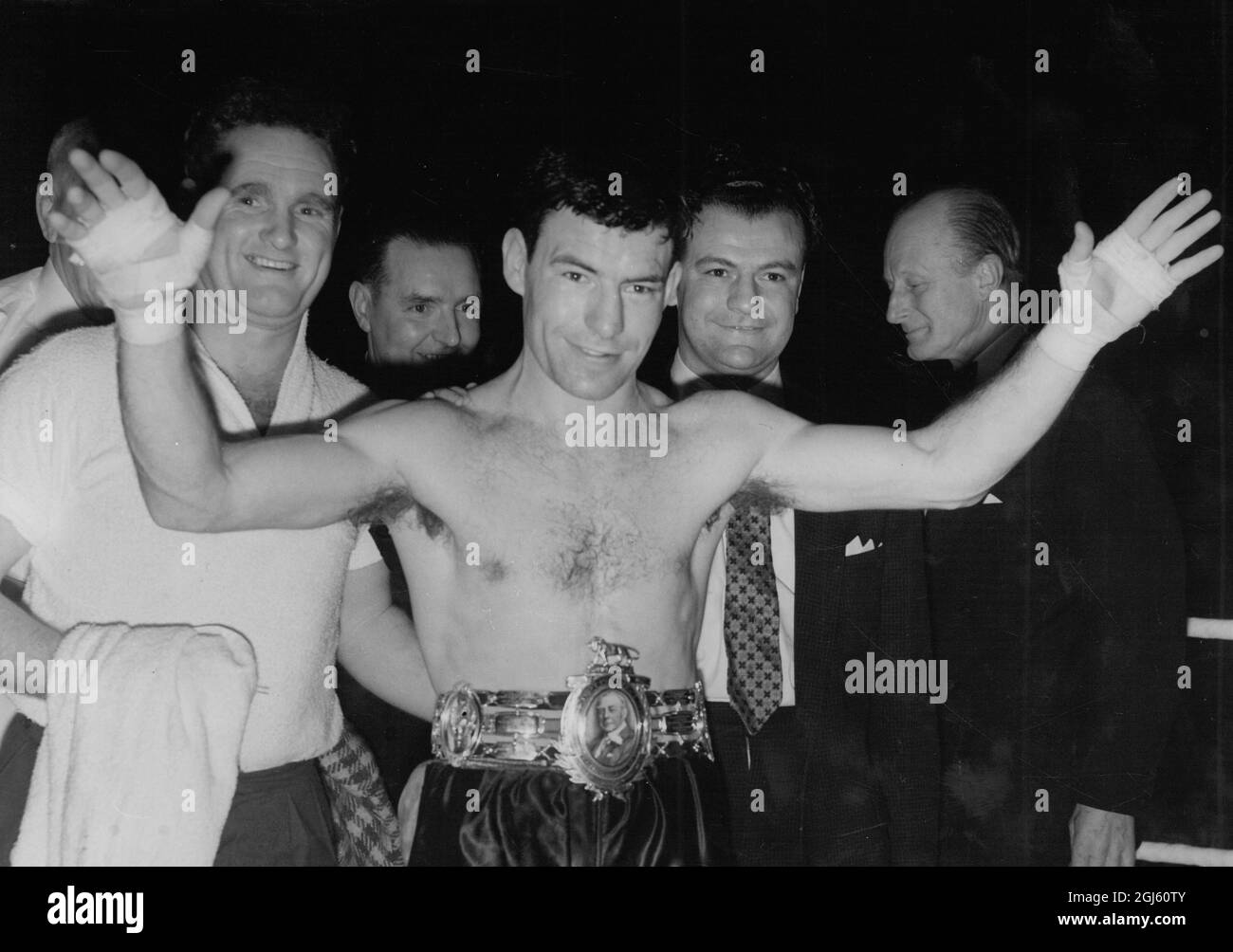 Brian Curvis boxer from Swansea, Wales wearing the Lonsdale Belt which ...
