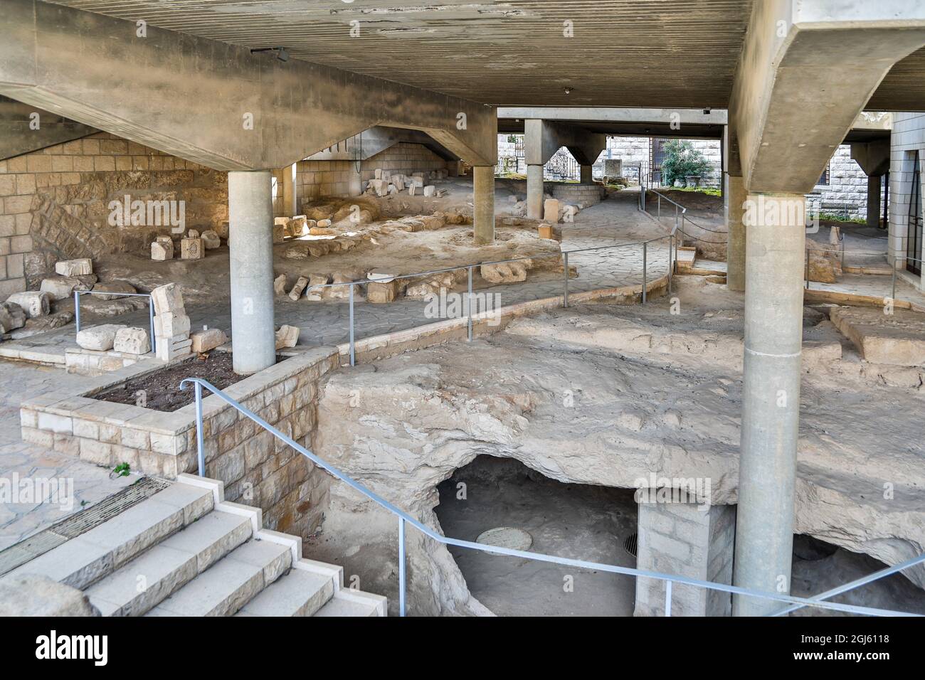 Israel, Nazareth. Basilica of Annunciation, Excavations under the ...