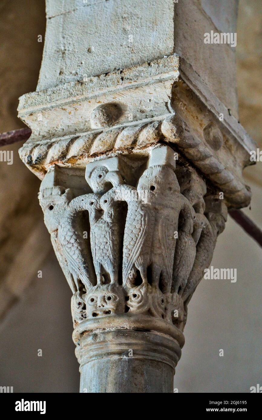Israel, Jerusalem. Mount Zion, upper room, pulpit detail showing ...