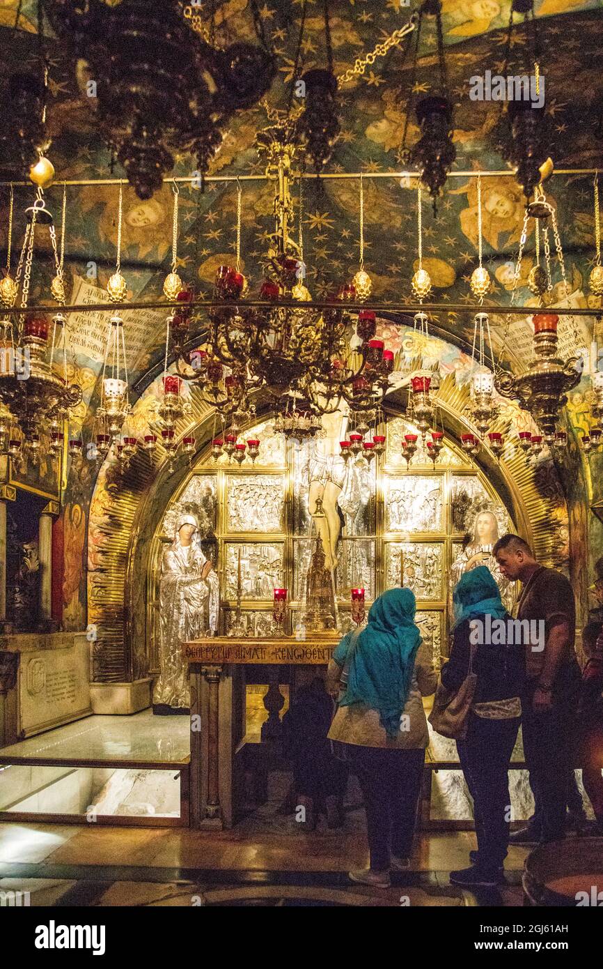 Israel, Jerusalem. Church of the Holy Sepulchre, traditional site of ...