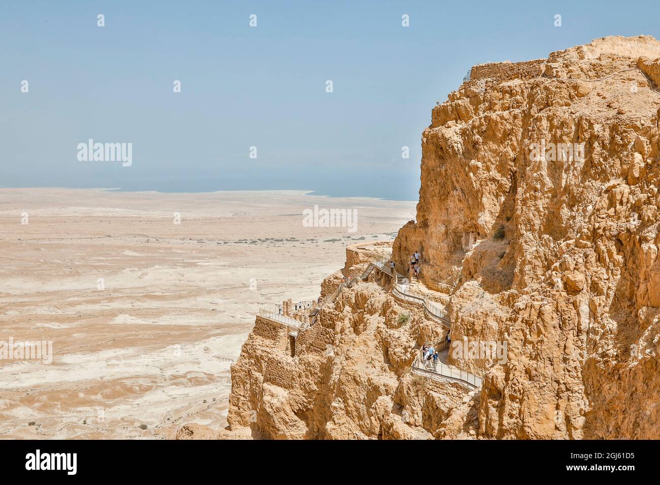 Israel, Masada. Fortress of ruins and restoration Stock Photo - Alamy