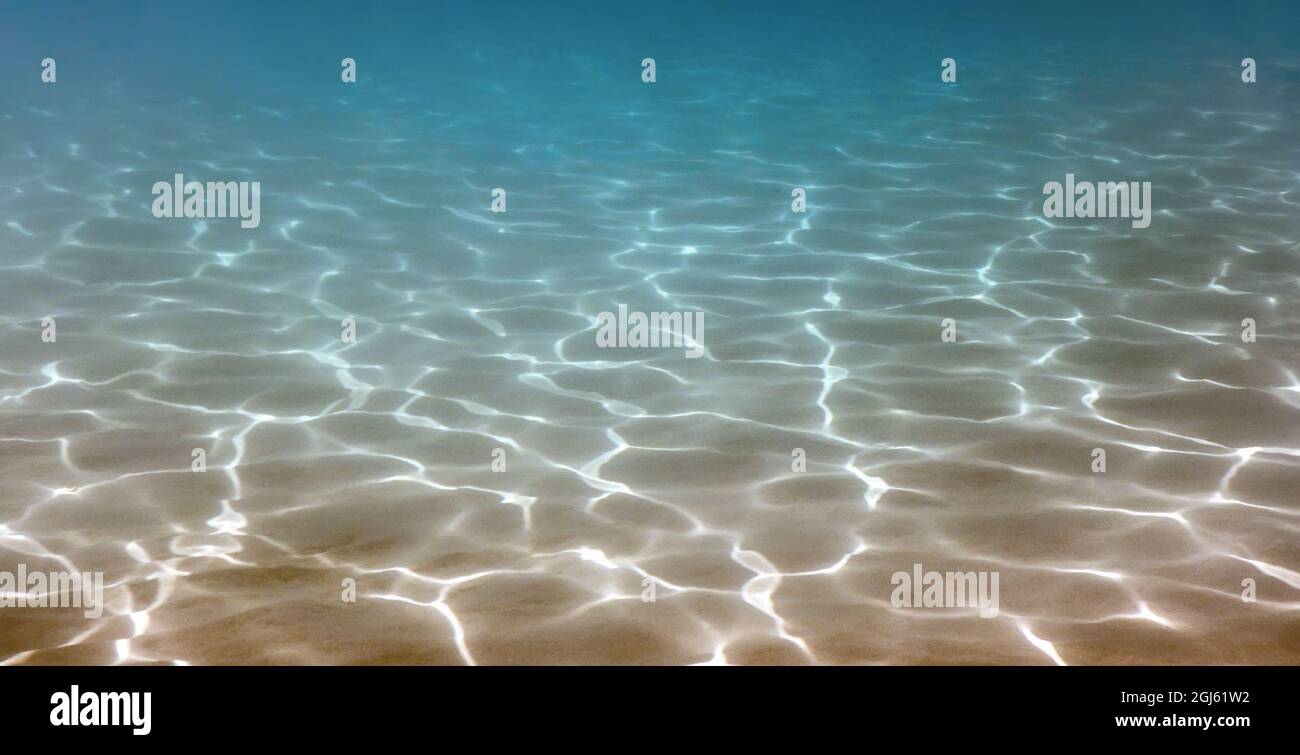 Underwater sandy bottom, wide Underwater panorama background Stock ...