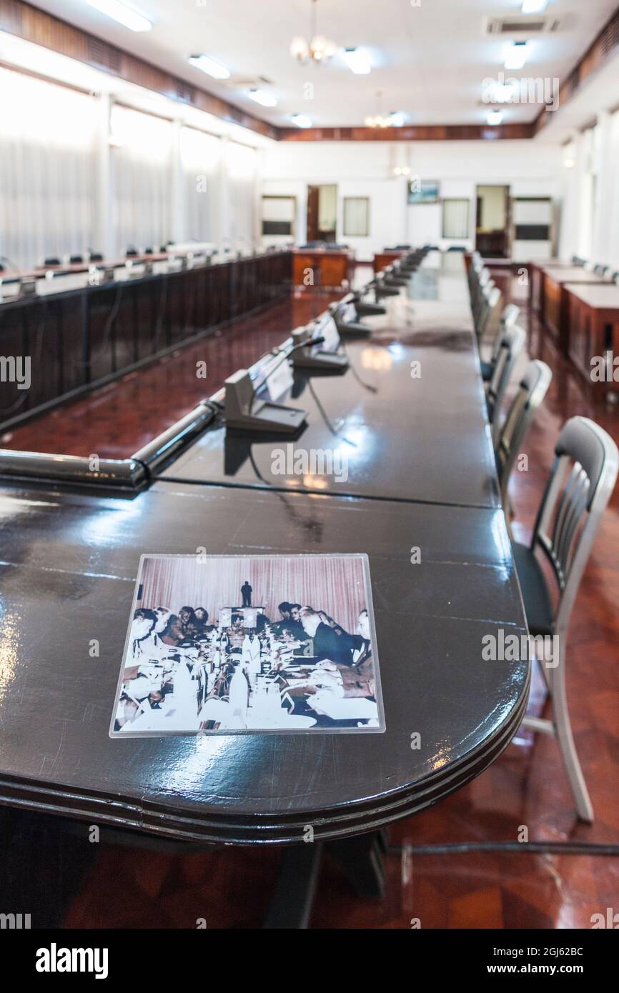Laos, Vientiane. Kaysone Phomvihane Memorial, former home of Lao ...
