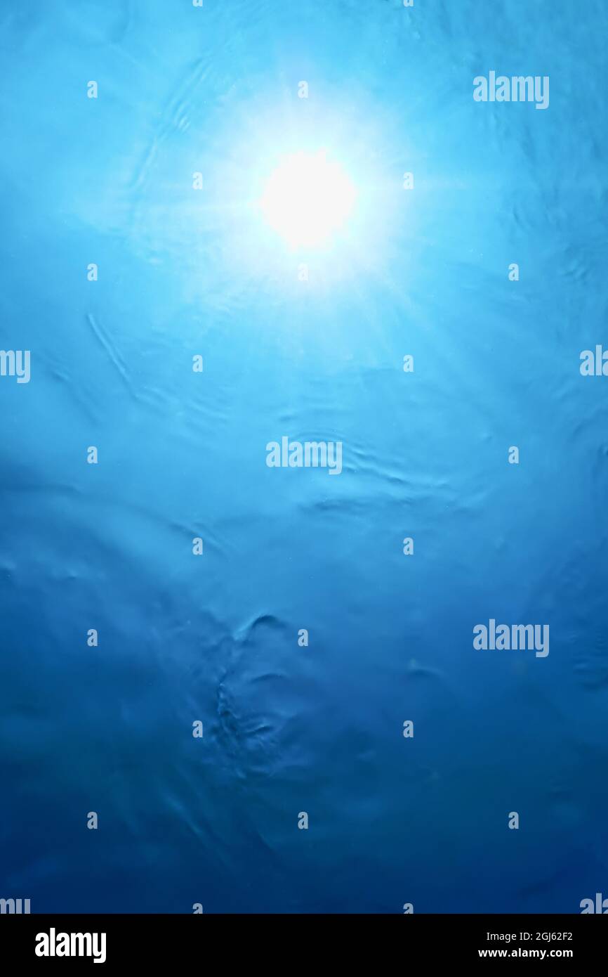Underwater Sunlight Through Water Surface, Underwater Background Stock ...