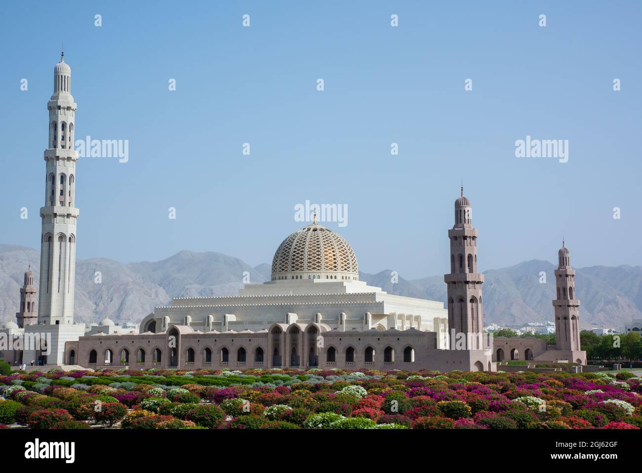 Oman, capital city of Muscat. The Sultan Qaboos Grand Mosque, the main ...