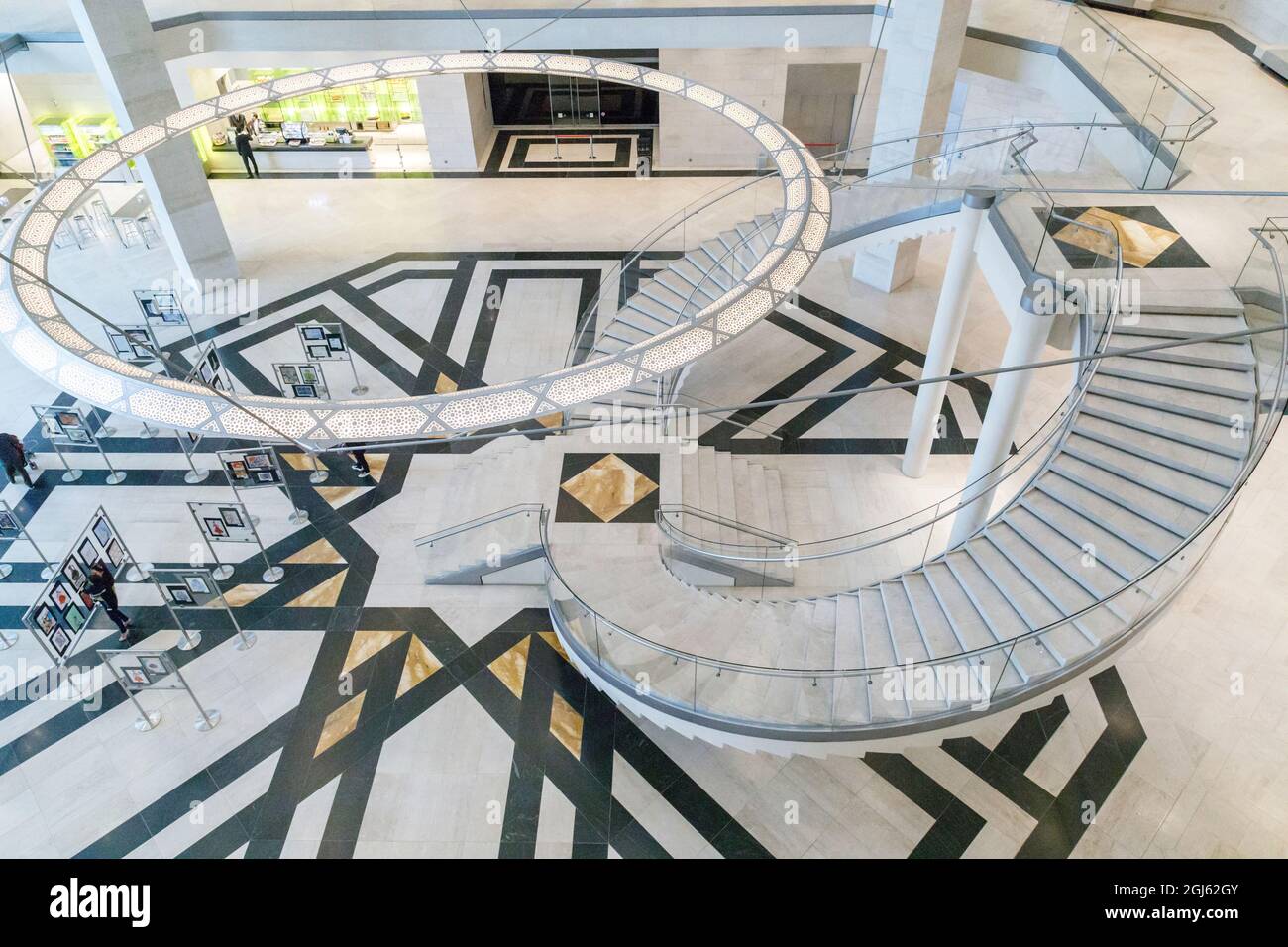State of Qatar, Doha. Interior of Museum of Islamic Art, built 2008 ...