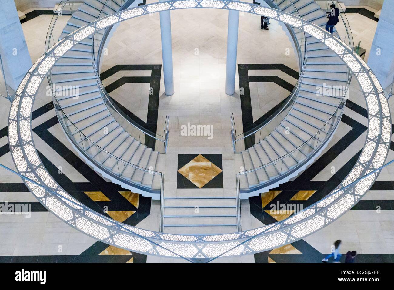 State of Qatar, Doha. Interior of Museum of Islamic Art, built 2008 ...