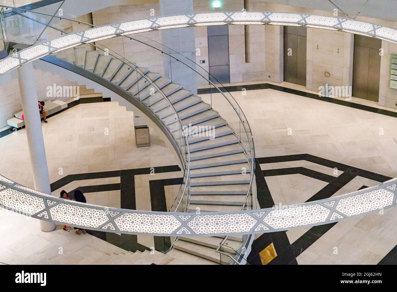 State of Qatar, Doha. Interior of Museum of Islamic Art, built 2008 ...