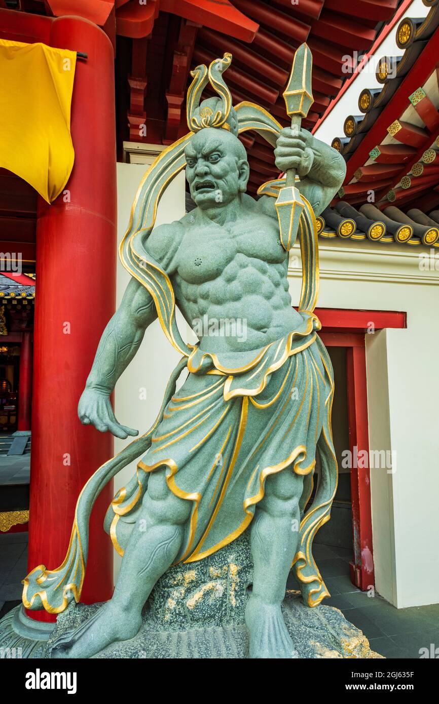 Statue at the Buddha Tooth Relic Temple and Museum, Singapore Stock ...