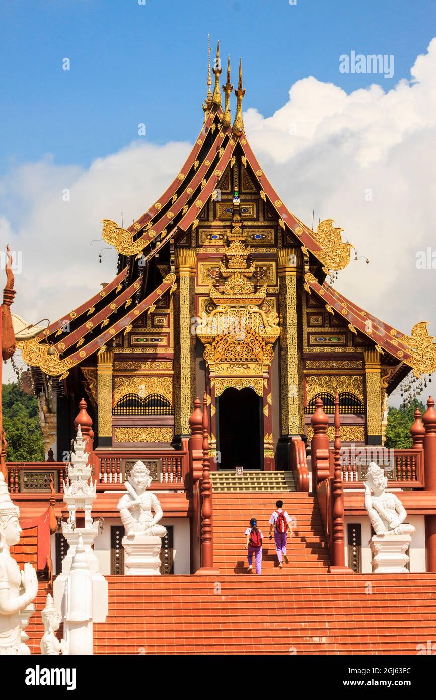 Thailand. Royal Park Ratchaphruek. Exterior of temple Stock Photo - Alamy