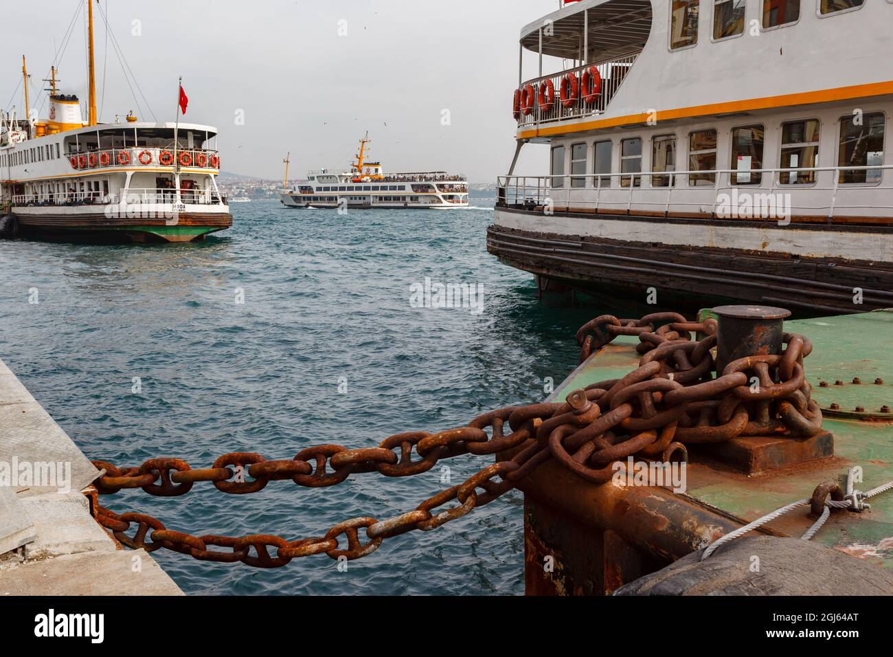 Passenger ferries on the Bosporus. Istanbul, Turkey Stock Photo - Alamy
