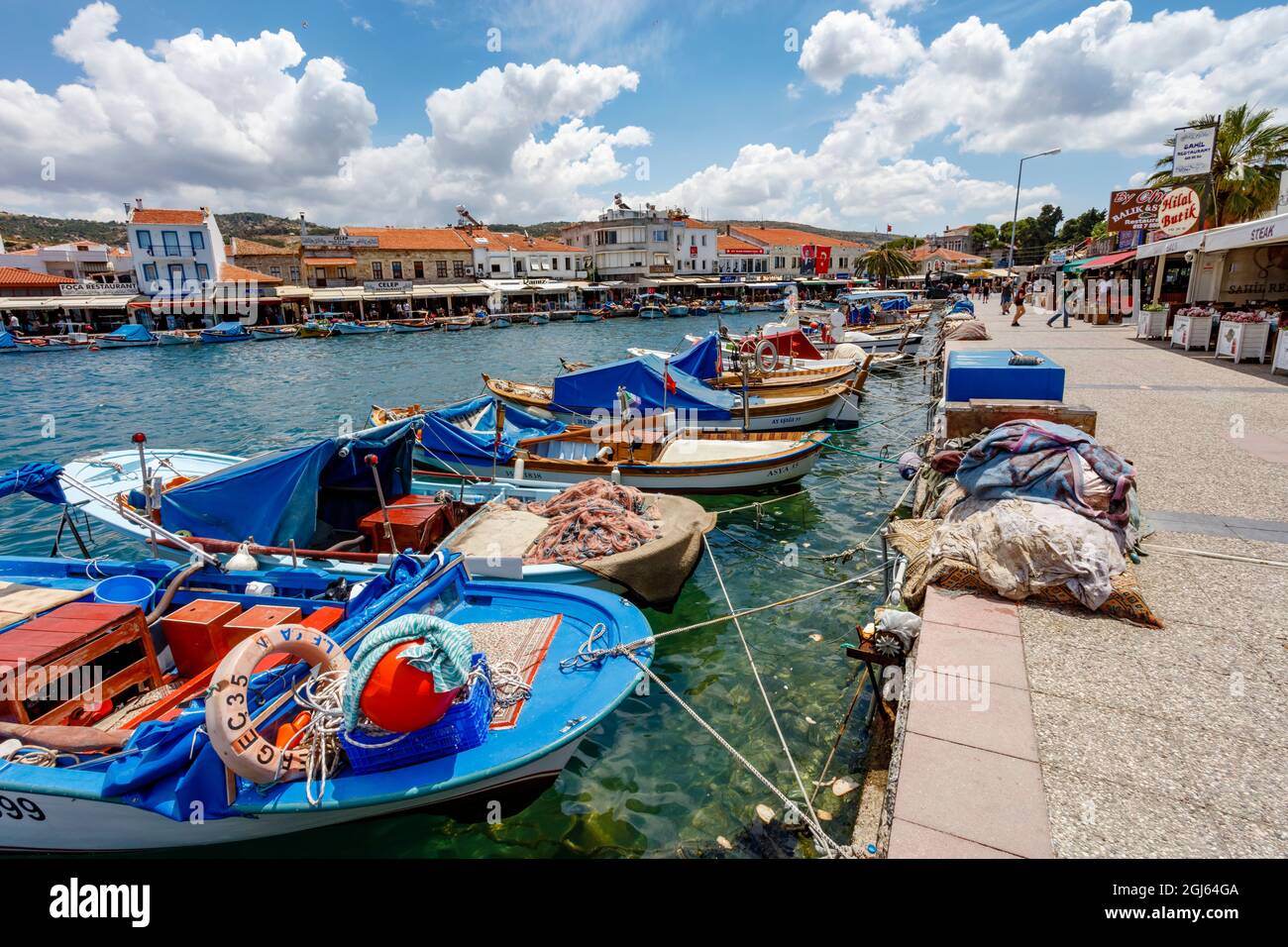 Fishing boats, Foca, Izmir, Turkey Stock Photo - Alamy
