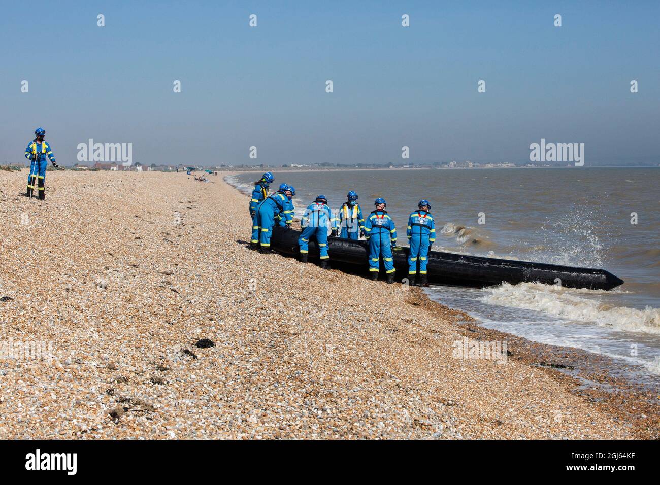 Border force and Coats guard find empty migrant raft that washed ashore ...