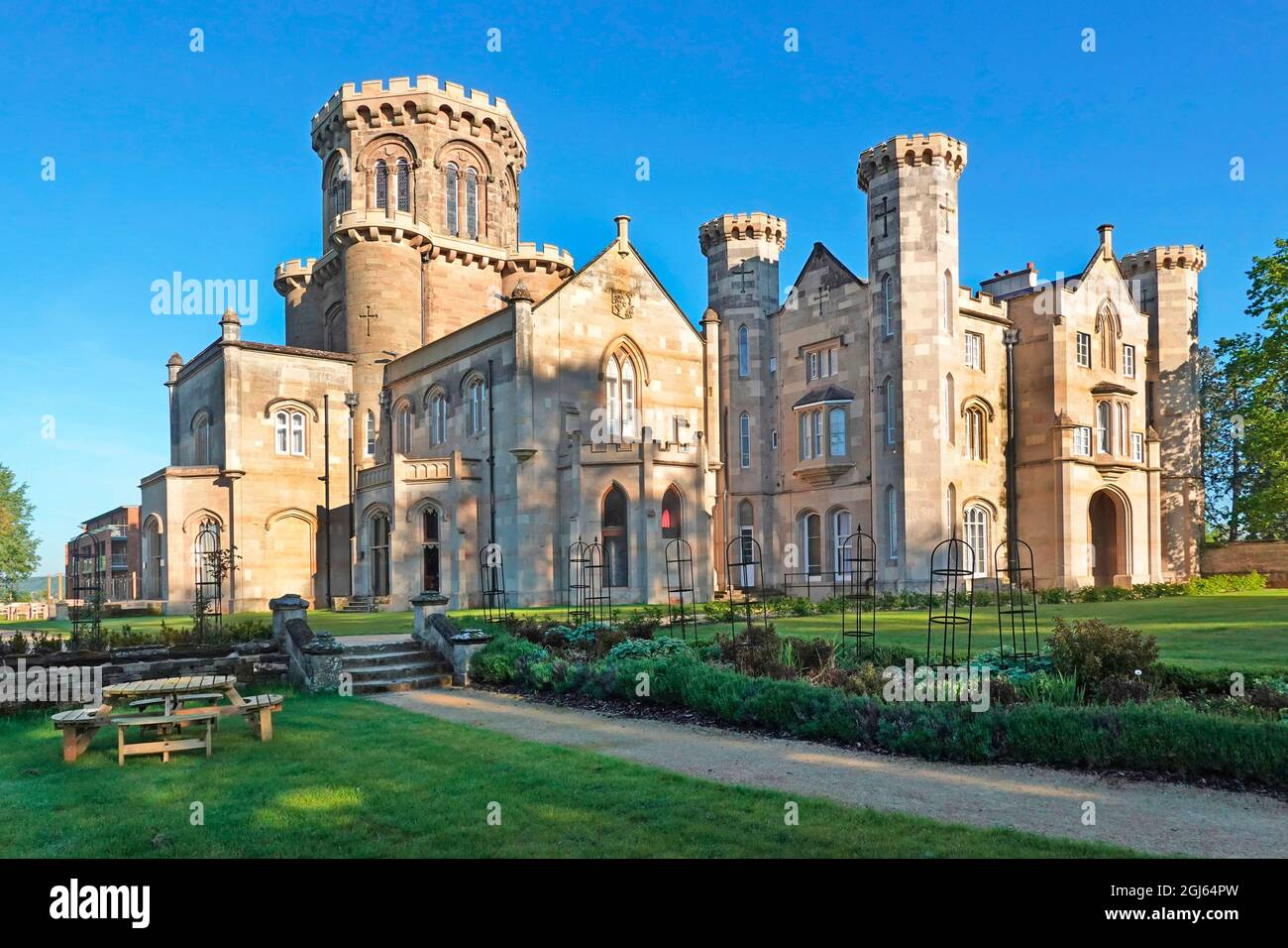 Part of the gardens & parkland around historical Studley Castle Grade ...