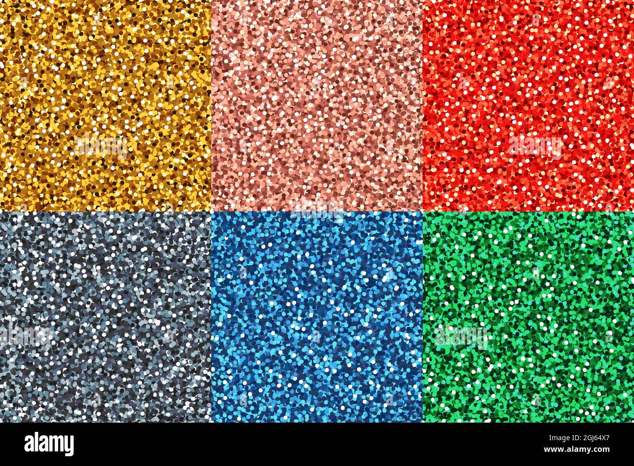 Glitter seamless pattern set, Shiny seamless colorful backgrounds with ...