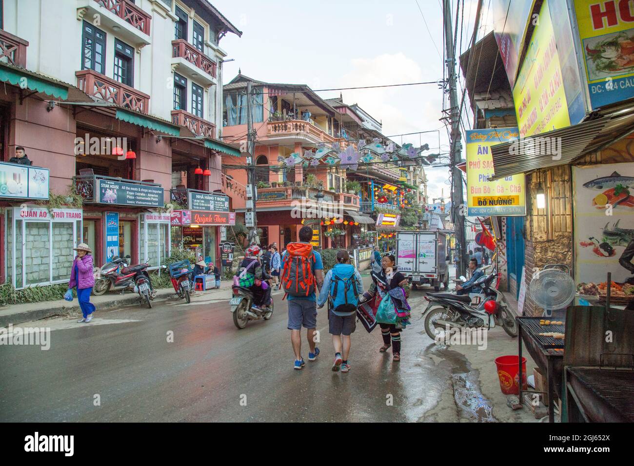 Local streets in Sapa, Vietnam Stock Photo - Alamy