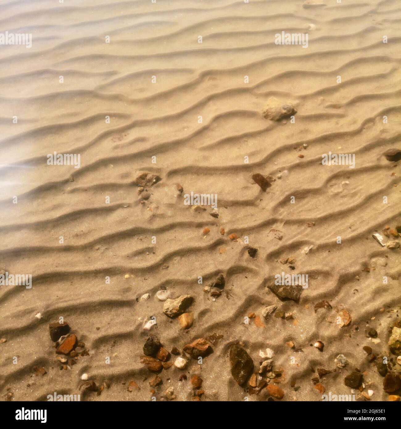 Sand shallow water, waves pattern on sand under the water Stock Photo ...