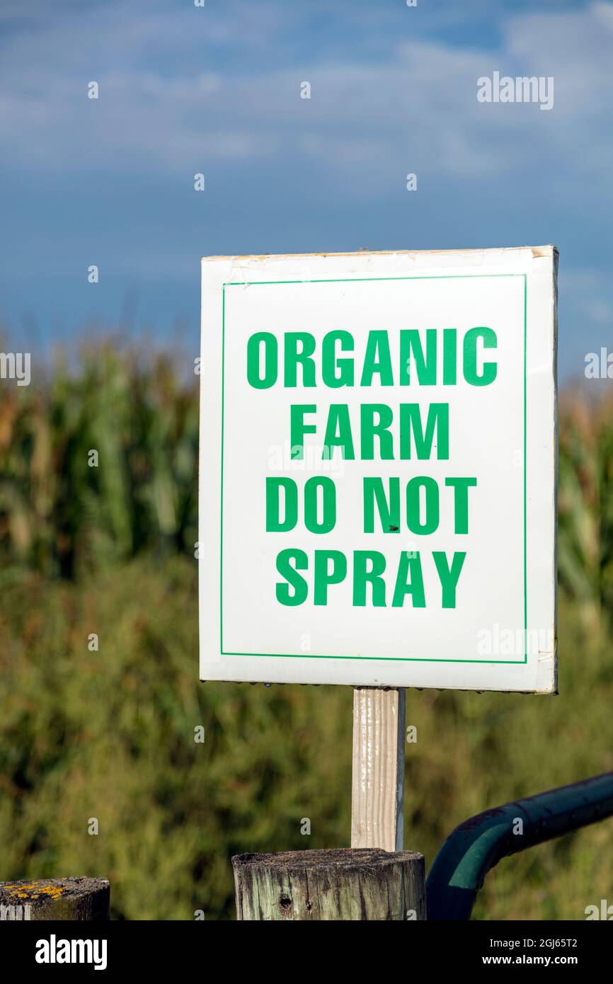 Sign, Organic Farm Do Not Spray, USA, by James D Coppinger/Dembinsky ...