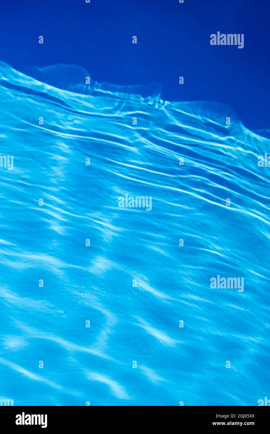 Blue Ripple Water Background, Water Surface Blue Swimming Pool Stock ...