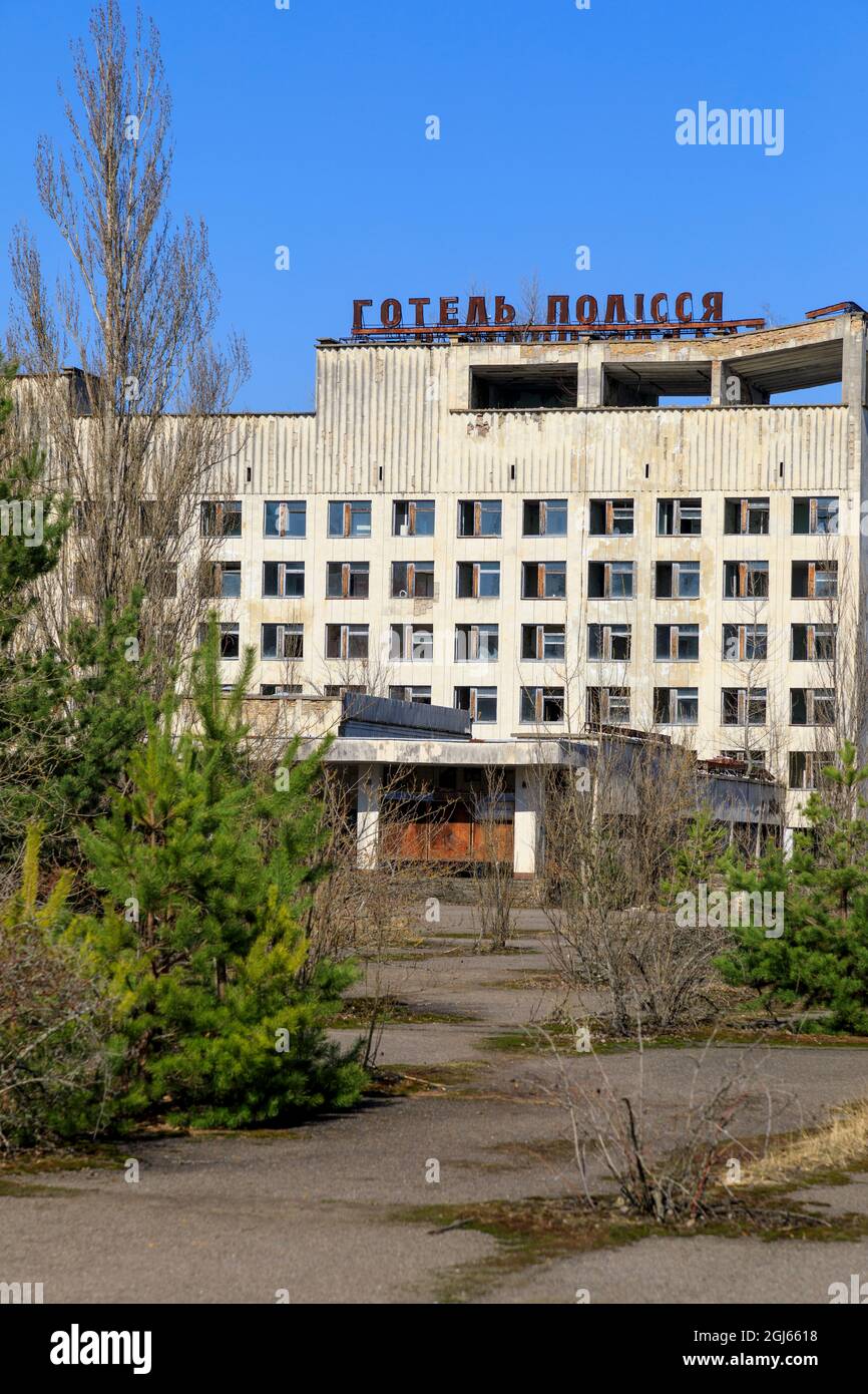 Ukraine, Pripyat, Chernobyl. Hotel Polissya. (Editorial Use Only Stock ...