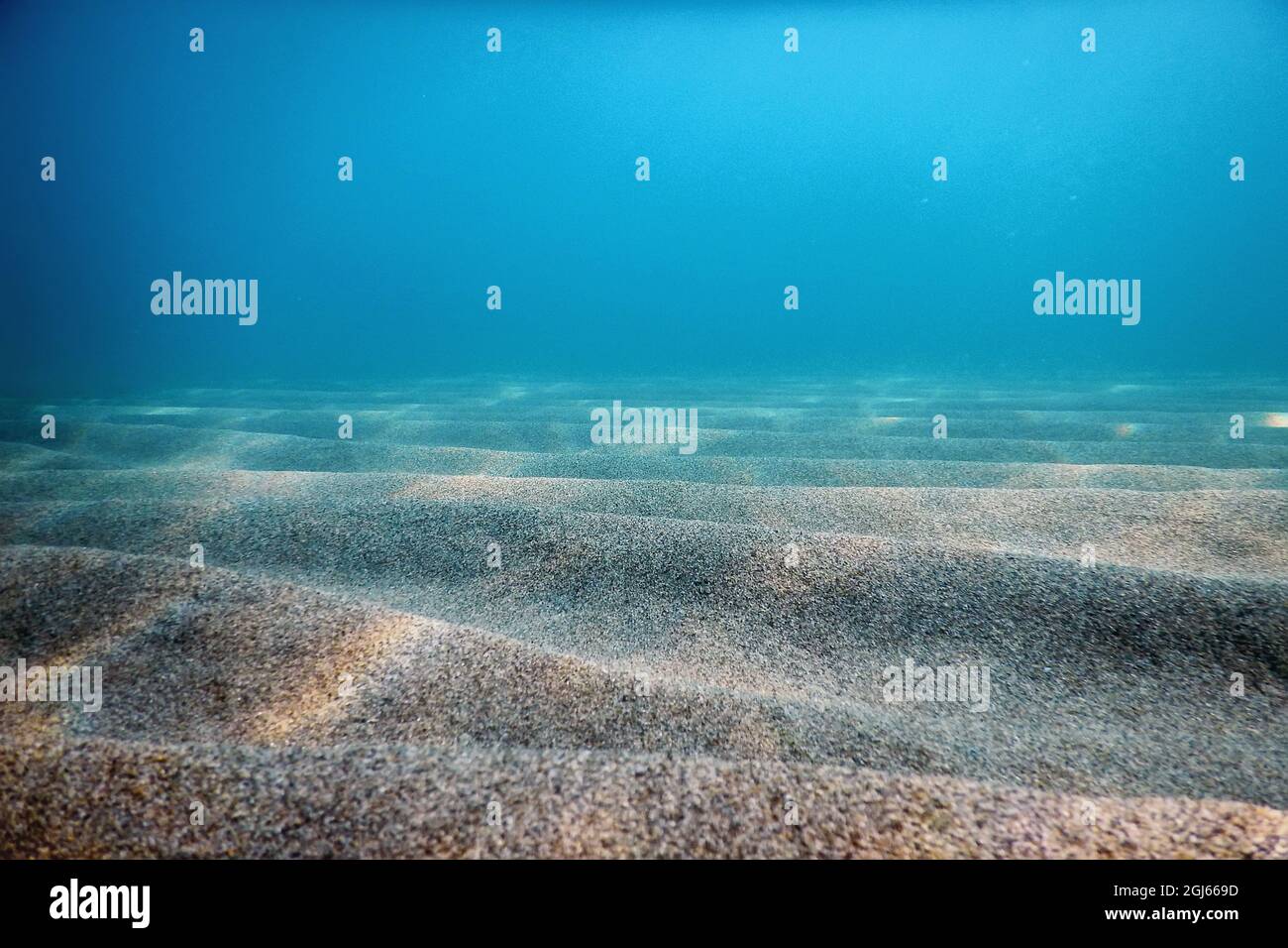 Sandy Sea Bottom Underwater Background, Underwater Blue Ocean Stock ...