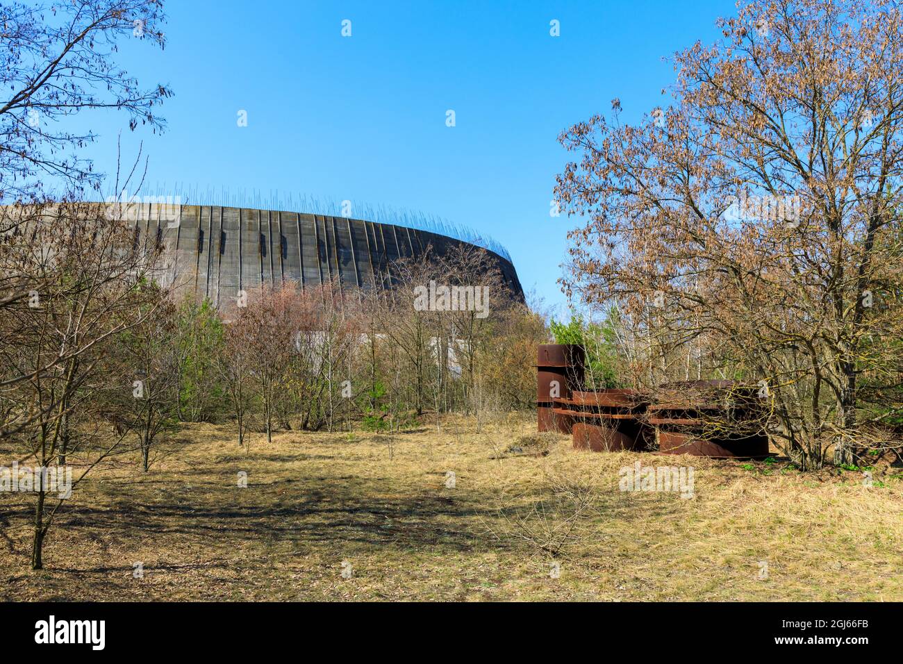 Ukraine, Pripyat, Chernobyl. Unfinished Reactor number 5 Stock Photo ...